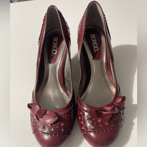 BONGO | Shoes | Vintage Bongo Heels Cranberry Color | Poshmark